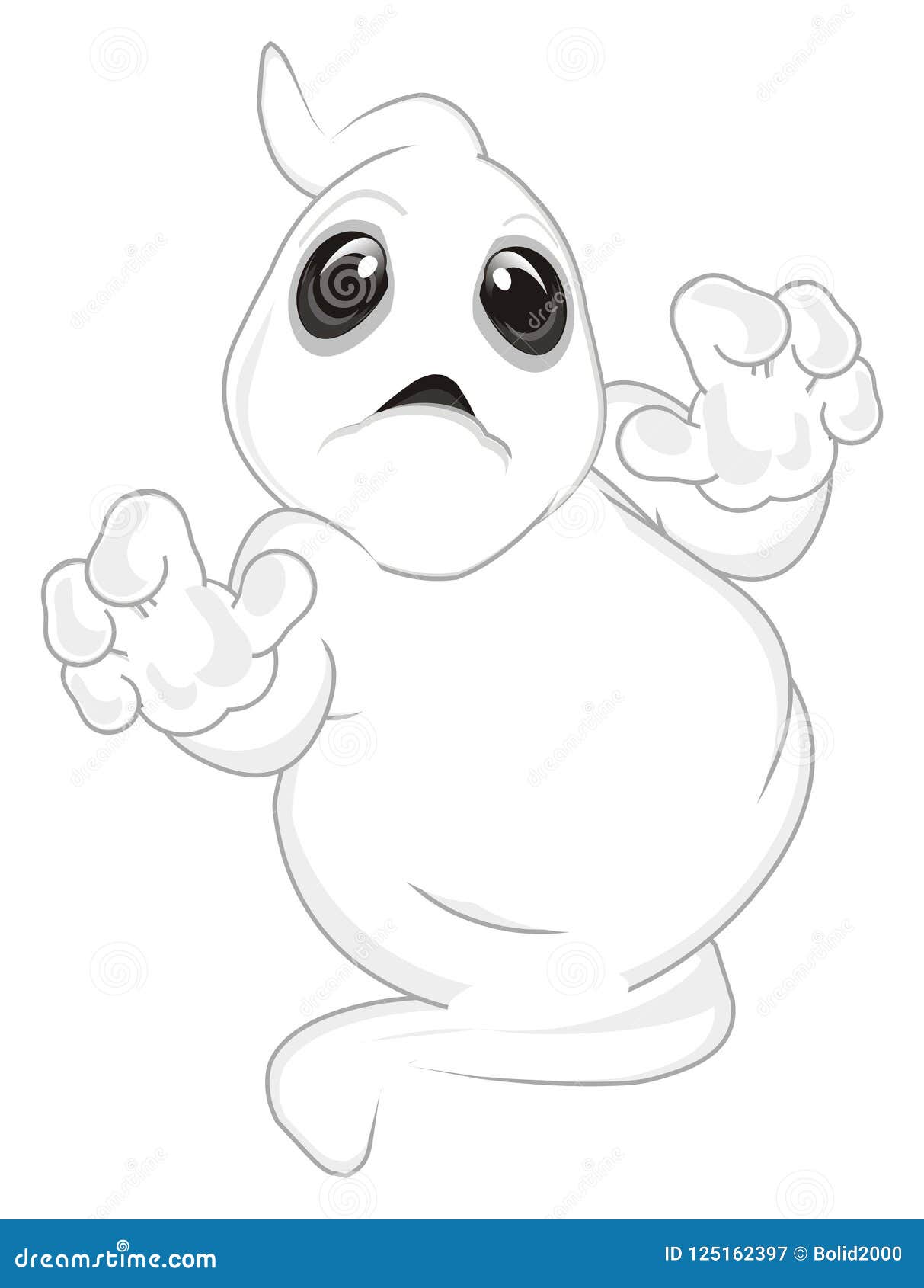 Surprise ghost flying stock illustration. Illustration of isolated ...