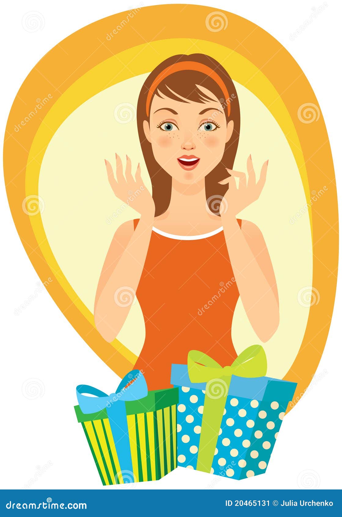 Surprise gift stock vector. Illustration of retro, wonder - 20465131