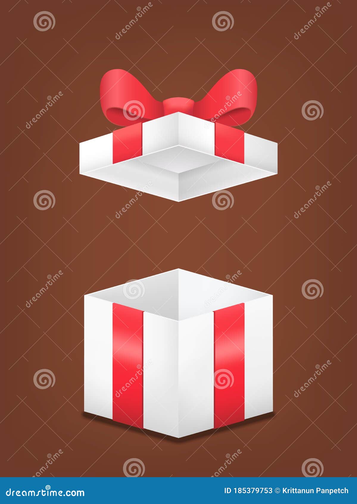 Surprise Gift Box Open Design. Stock Vector - Illustration of white ...