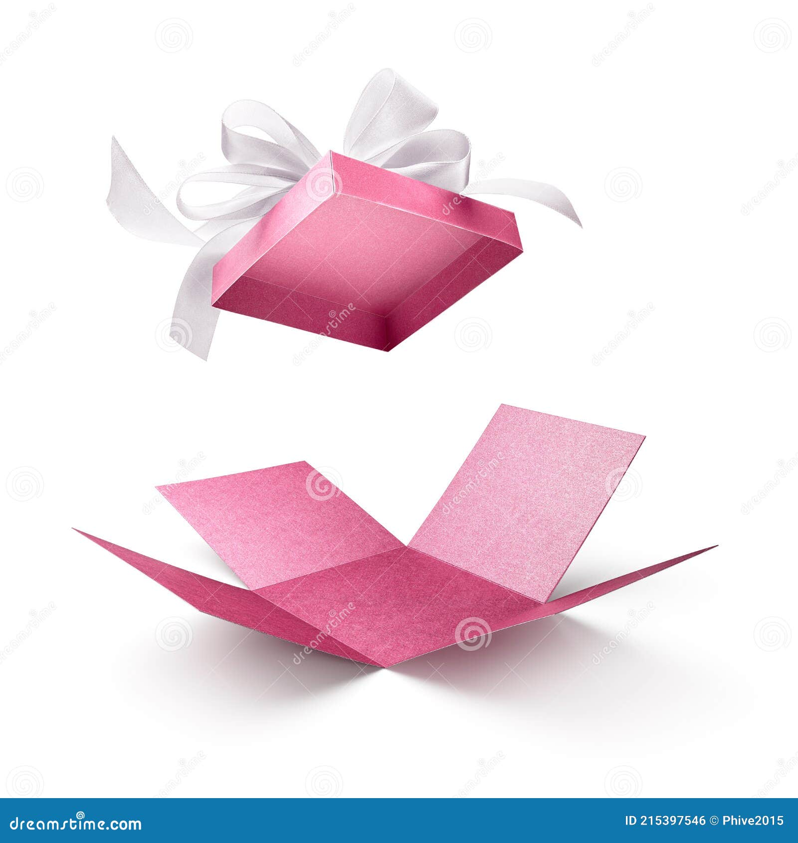 Surprise Gift Box, Pink Color Open Gift Box Stock Photo - Image of ...