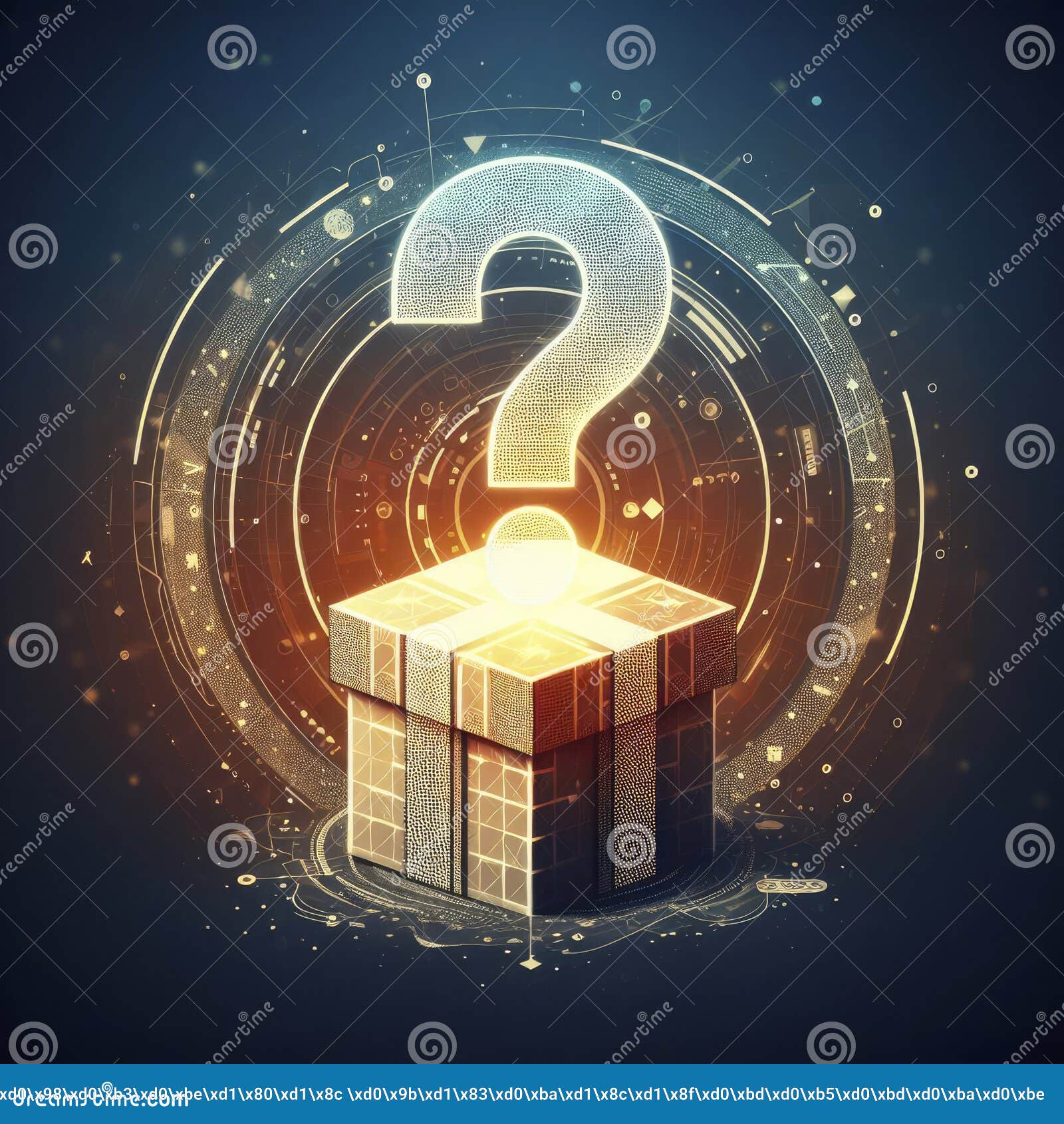 Surprise Gift Box. Gift Box and Question Mark Stock Illustration ...