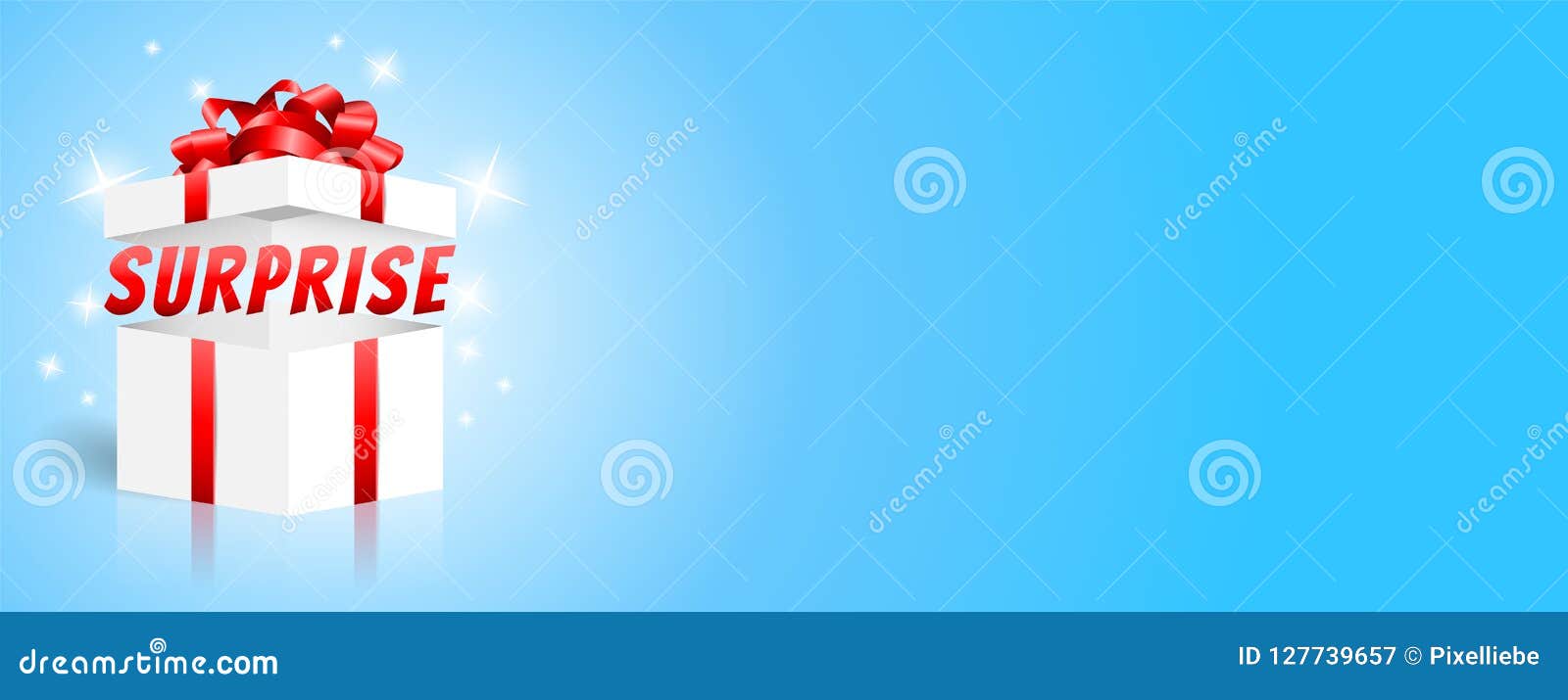 Surprise Gift Box Vector Banner Stock Vector - Illustration of banner ...