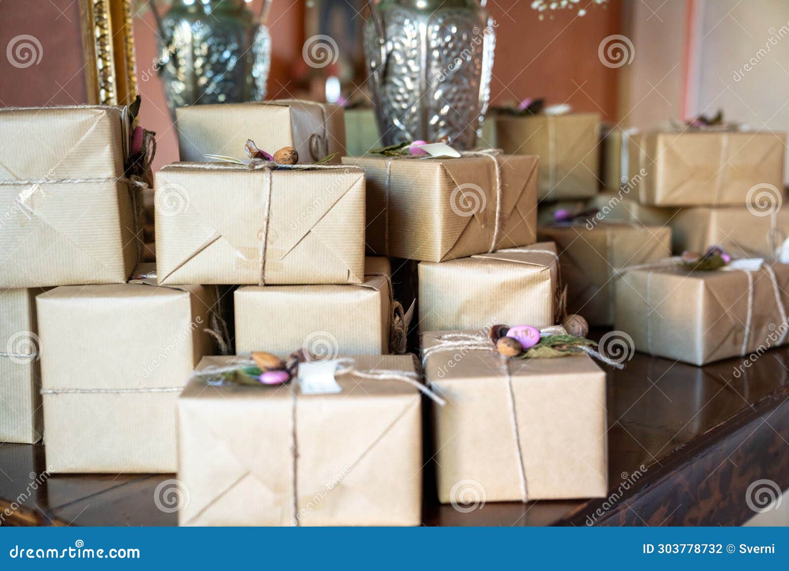 Surprise gift packages stock photo. Image of decorate - 303778732