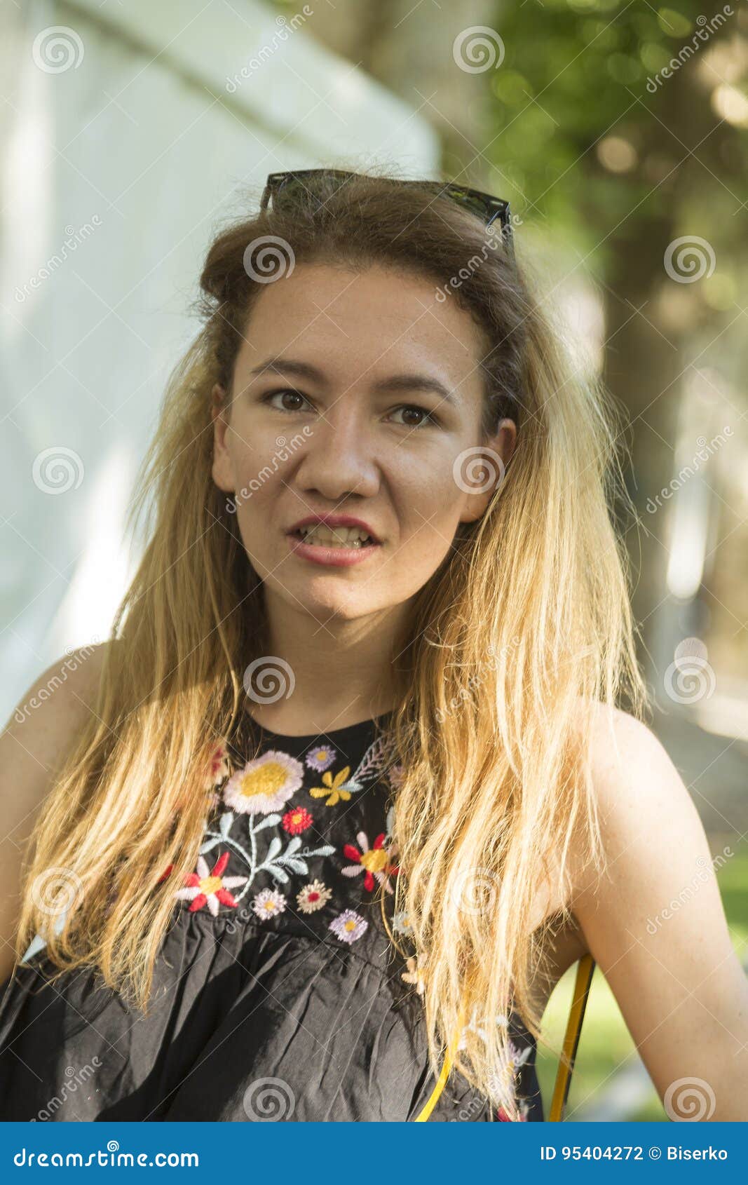 Surprise look stock photo. Image of looking, casual, hair - 95404272