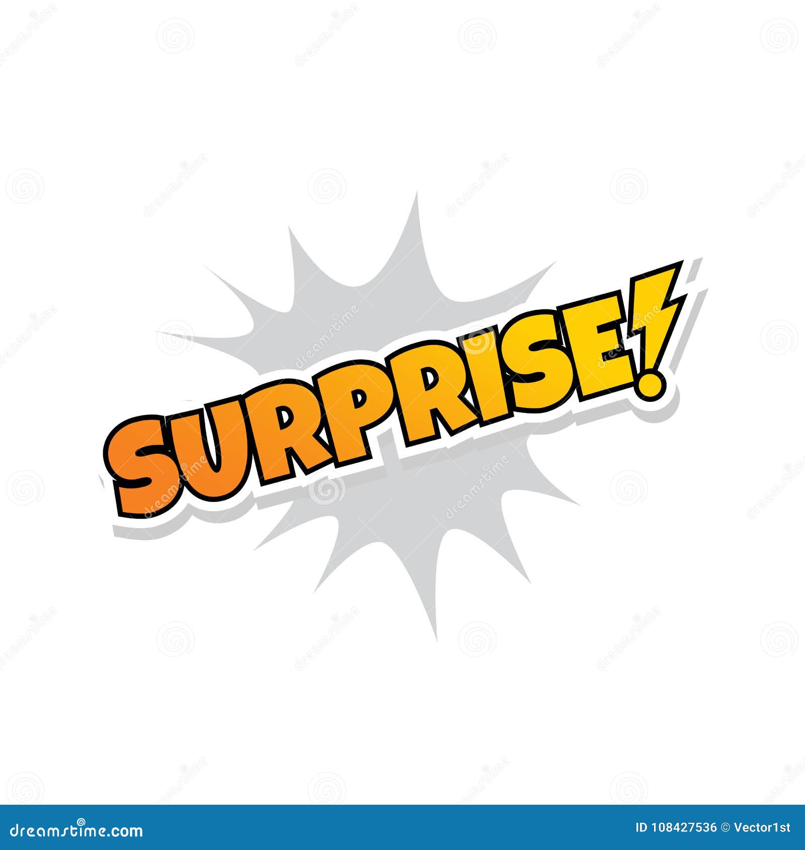 Surprise Greeting Explodtion Splash Text Vector Stock Vector ...