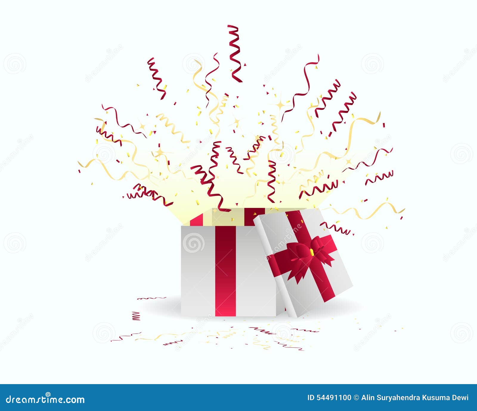Surprise Happy Birthday Gift Stock Vector - Illustration of cardboard ...