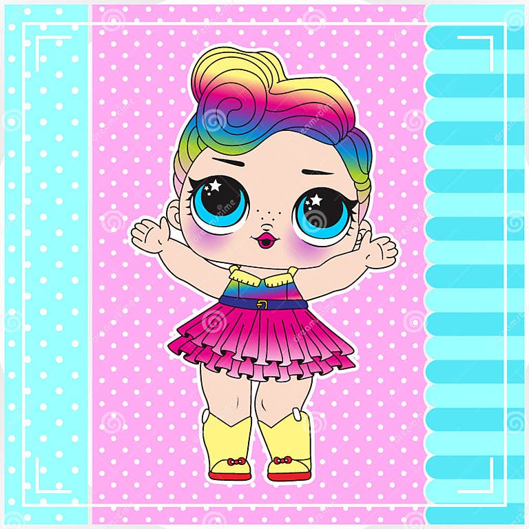 Lol Surprise Doll Vector Illustration Stock Vector Illustration Of Doll Card 315213487