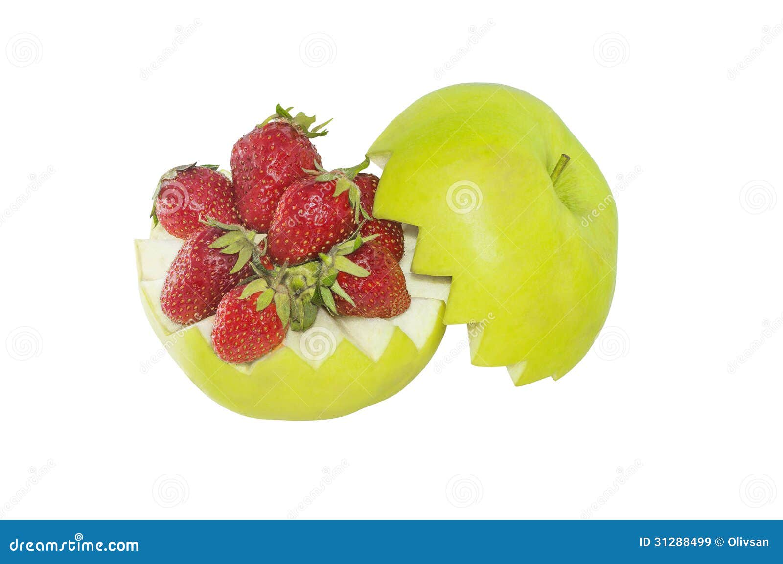 Surprise inside an apple stock image. Image of apple - 31288499