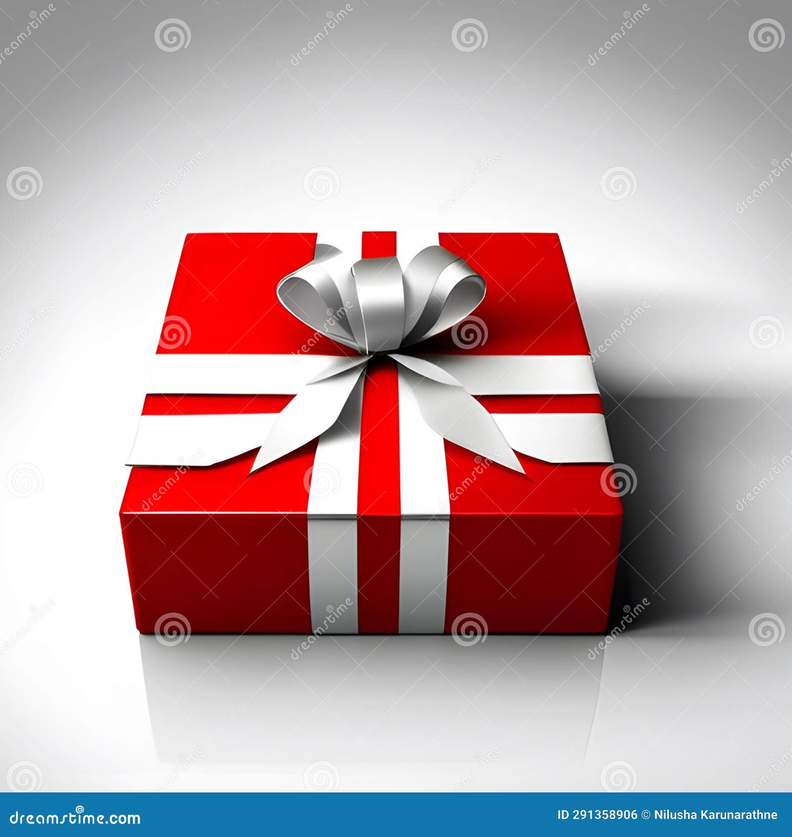 Surprise Inside: Beautifully Wrapped Red Gift Box. Stock Illustration ...