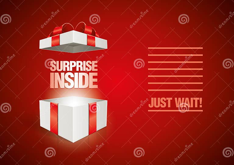 Surprise Inside stock vector. Illustration of party, greeting - 30663501