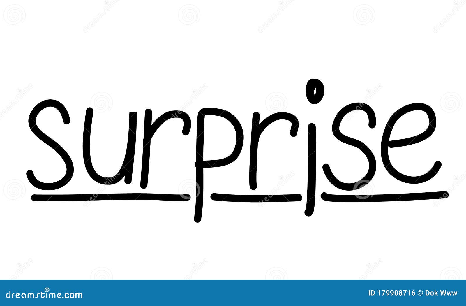 Surprise Lettering Black Simple Style. Vector Stock Vector ...