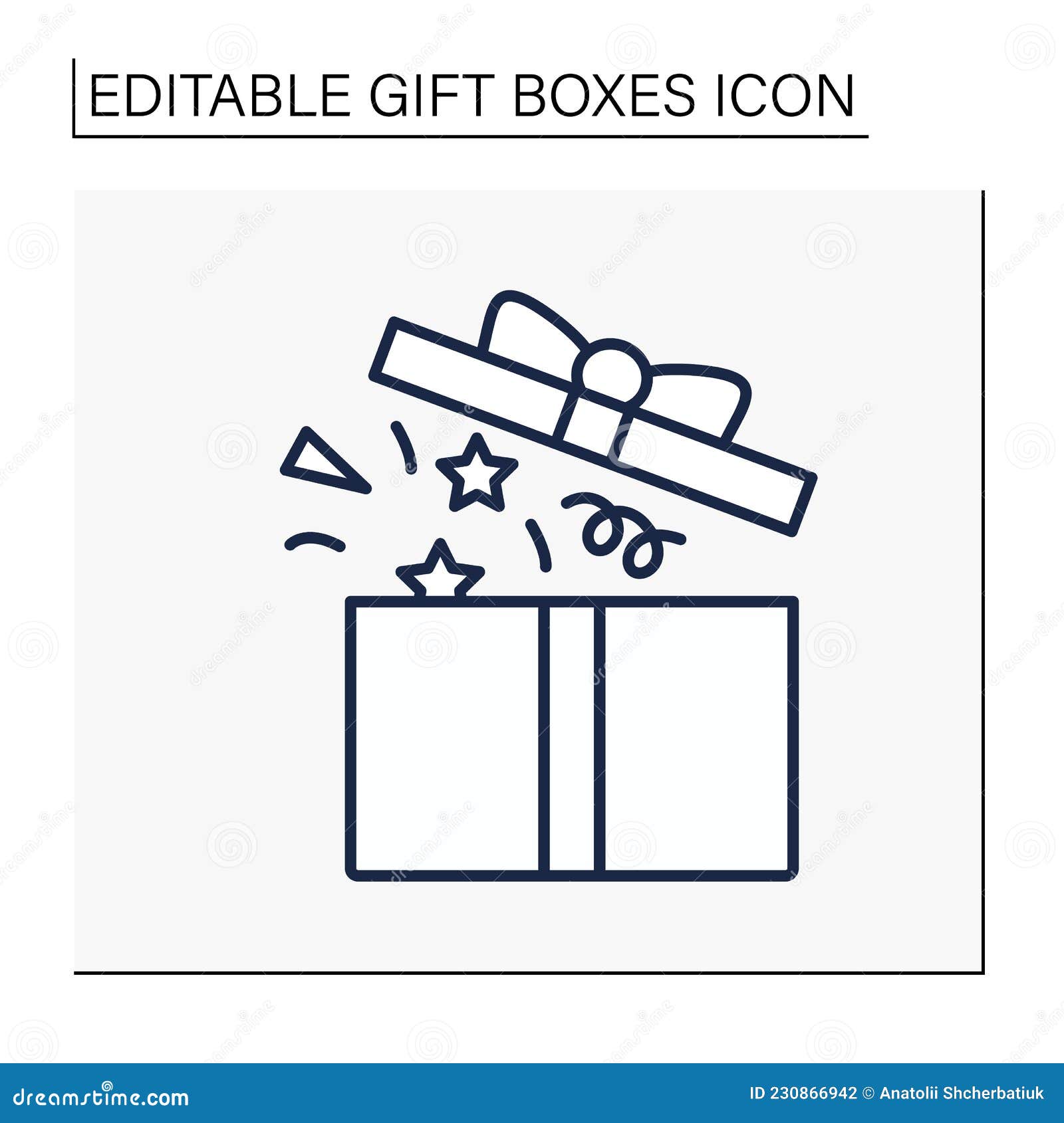 Surprise line icon stock vector. Illustration of merchandise - 230866942