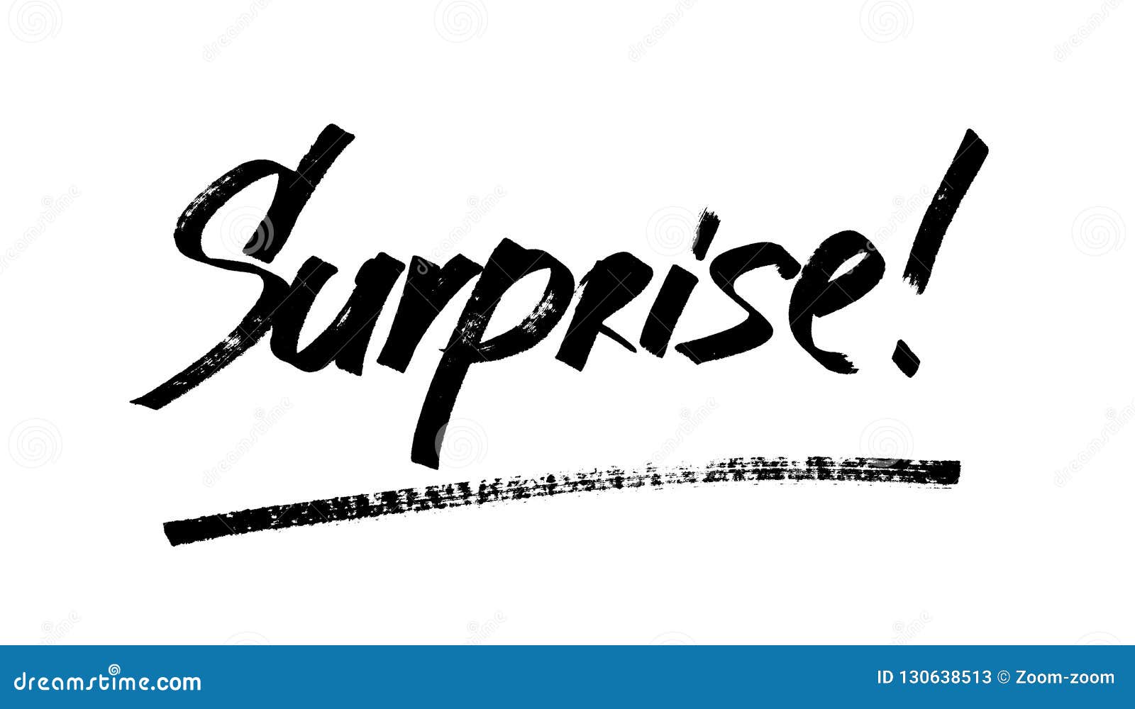 Surprise Calligraphy Lettering. Typography Handwritten Design For ...