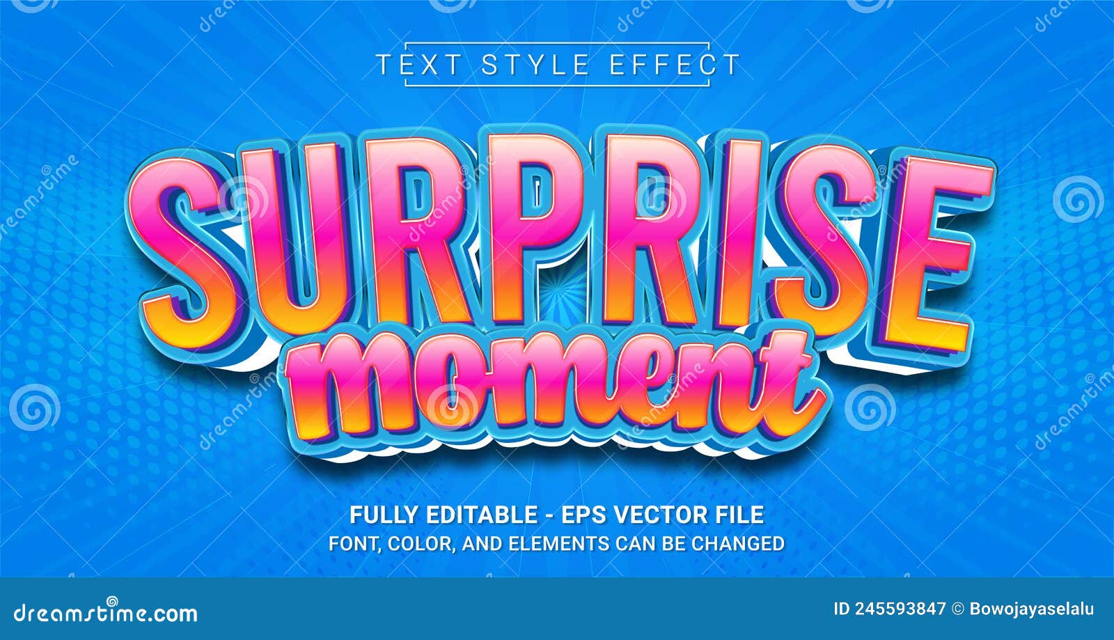 Surprise Moment Text Style Effect. Editable Graphic Text Template Stock ...
