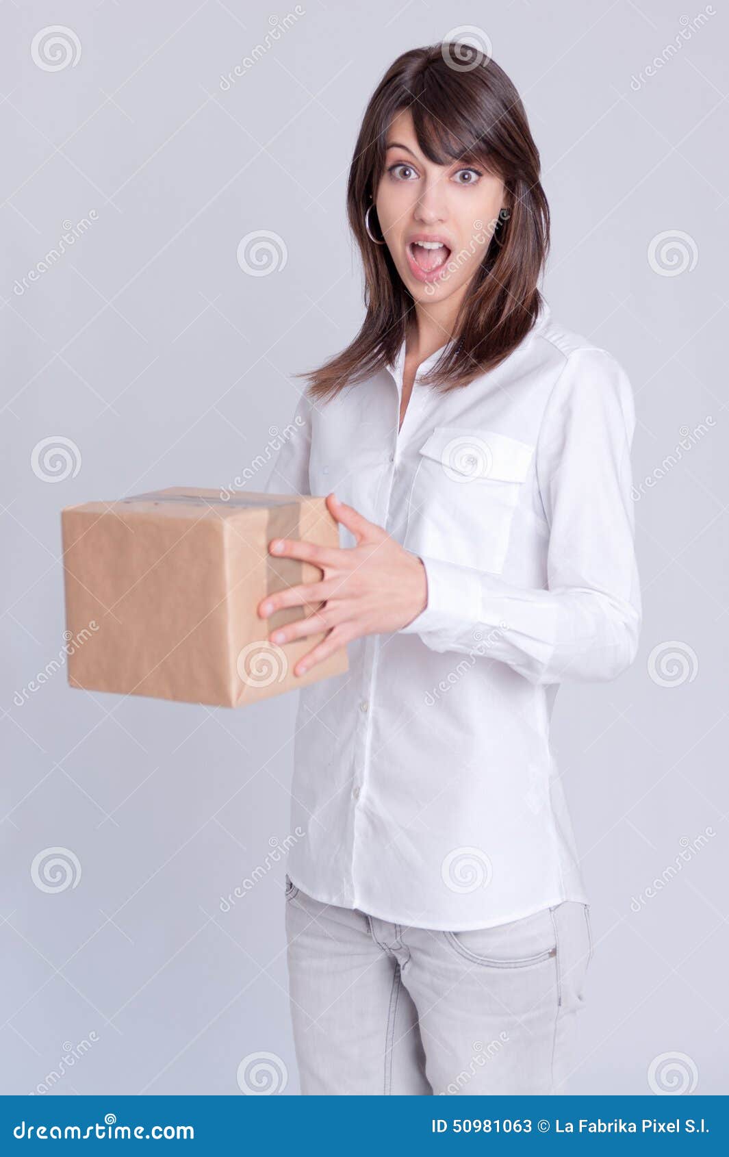 Surprise package stock image. Image of surprise, jeans - 50981063