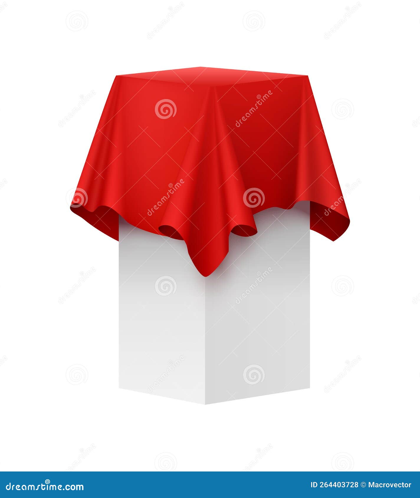 Surprise Red Cloth Composition Stock Vector - Illustration of veil ...