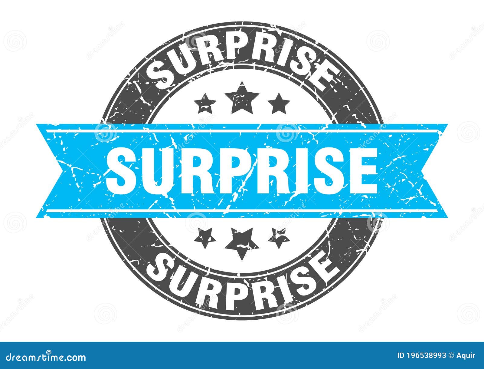 Surprise Round Stamp with Ribbon. Label Sign Stock Vector ...