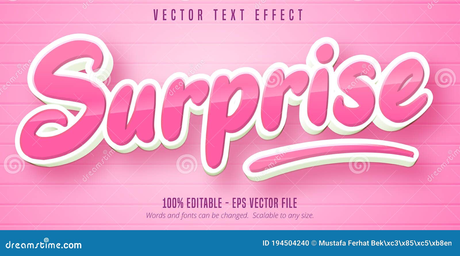 Surprise Text Effect In Red Color Vector Illustration | CartoonDealer ...