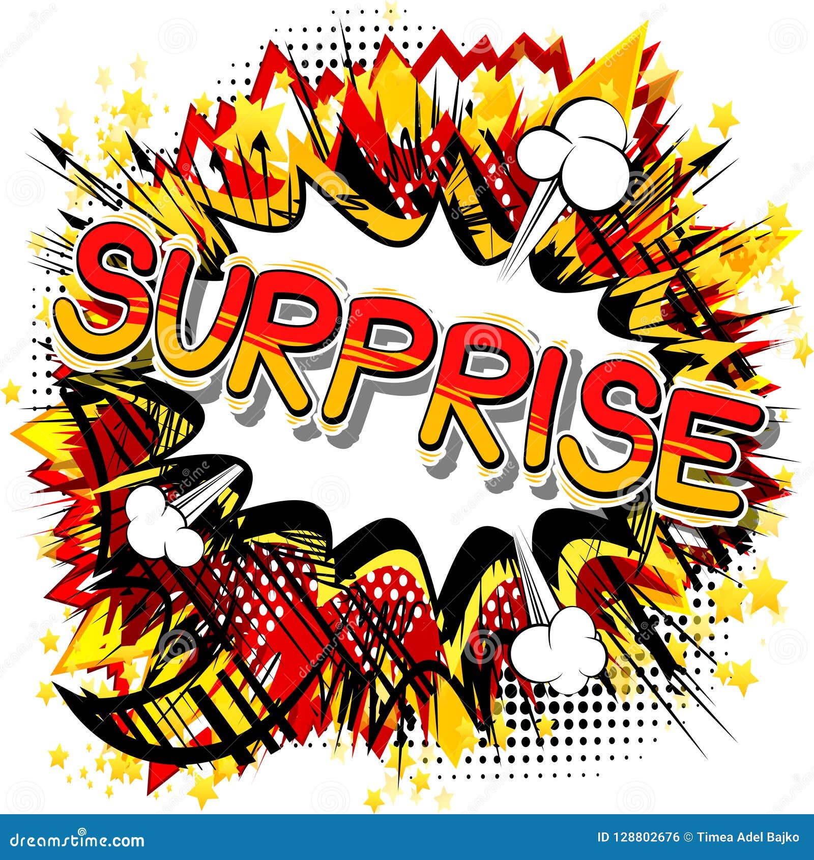 Surprise - Comic Book Style Word. Stock Vector - Illustration of lovely ...
