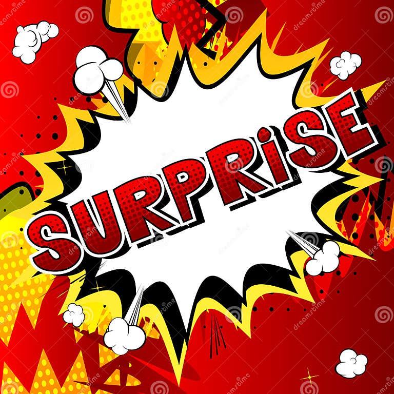 Surprise - Comic Book Style Word. Stock Illustration - Illustration of ...