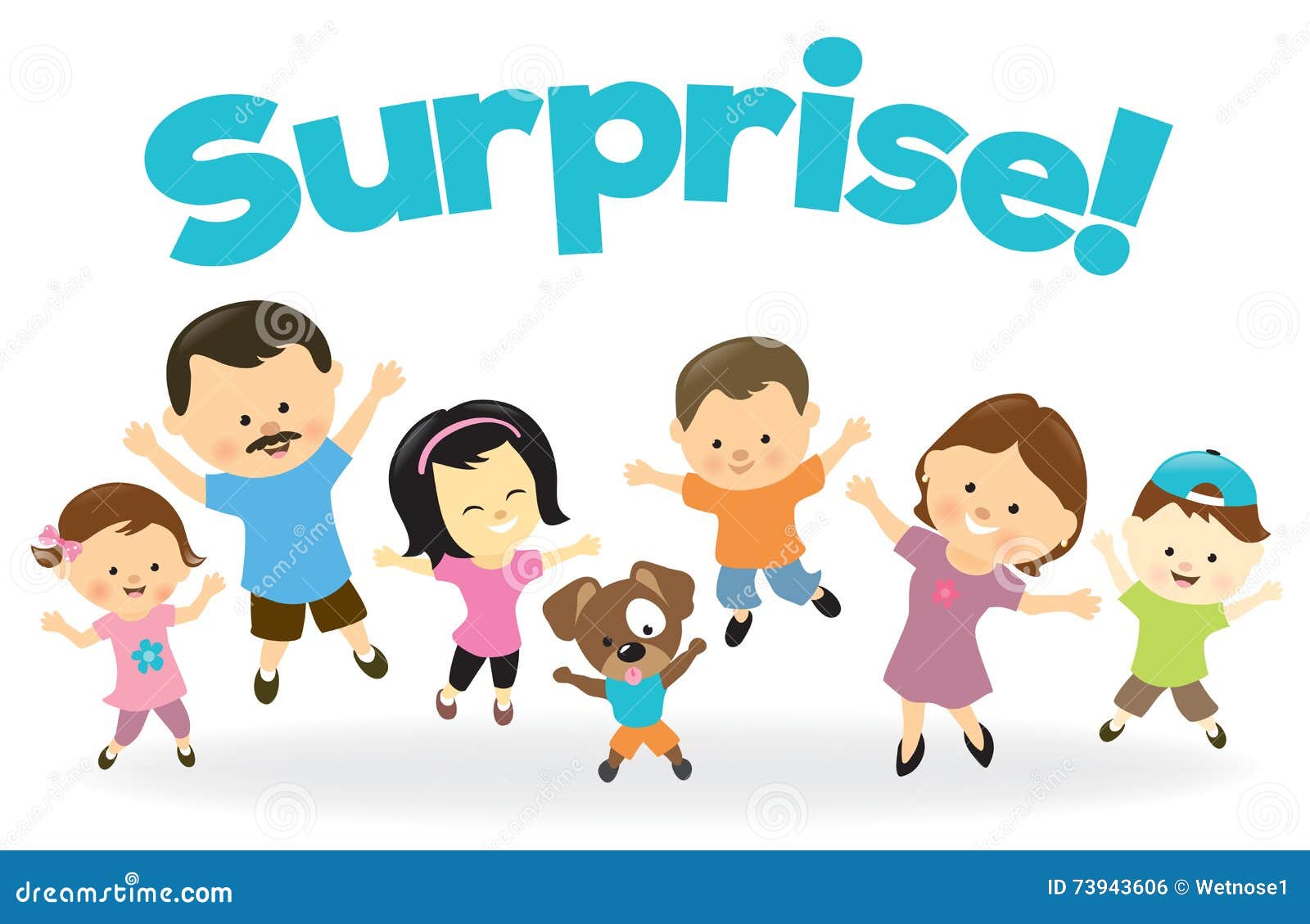Surprise! stock vector. Illustration of diverse, cartoon - 73943606