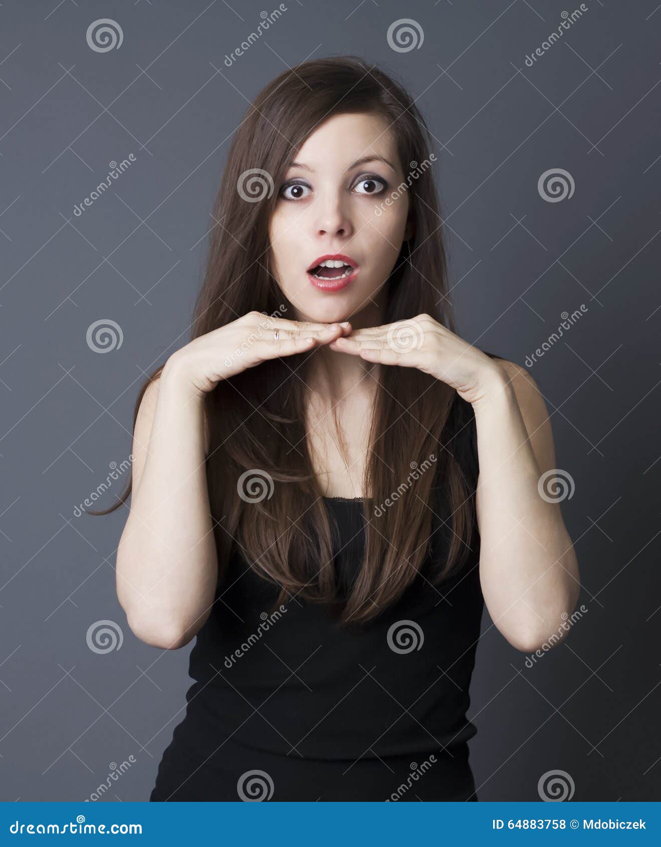 Surprise stock photo. Image of screaming, loudly, lips - 64883758