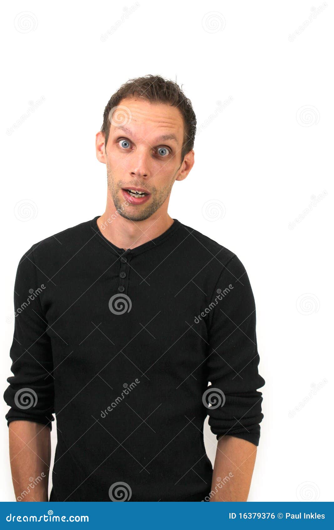 Surprised stock photo. Image of shoulders, copy, slim - 16379376