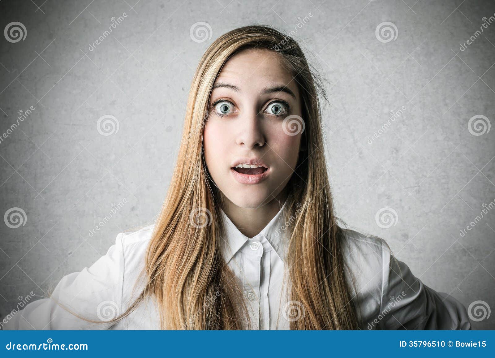 Surprised amazed woman stock photo. Image of portrait - 35796510