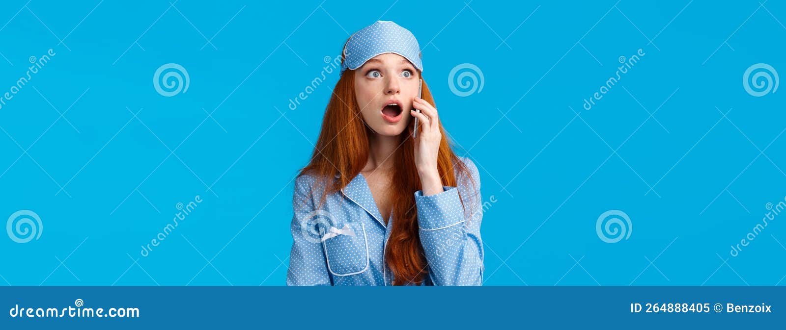 Surprised And Amazed Wondered Redhead Girl Gasping Impressed Talking