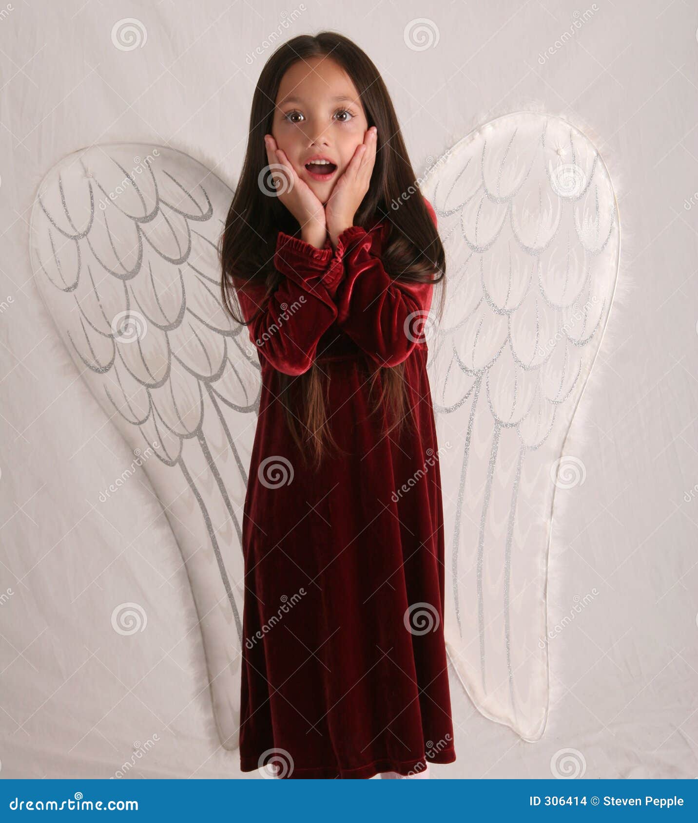 Surprised angel stock photo. Image of religion, wings, daughters - 306414