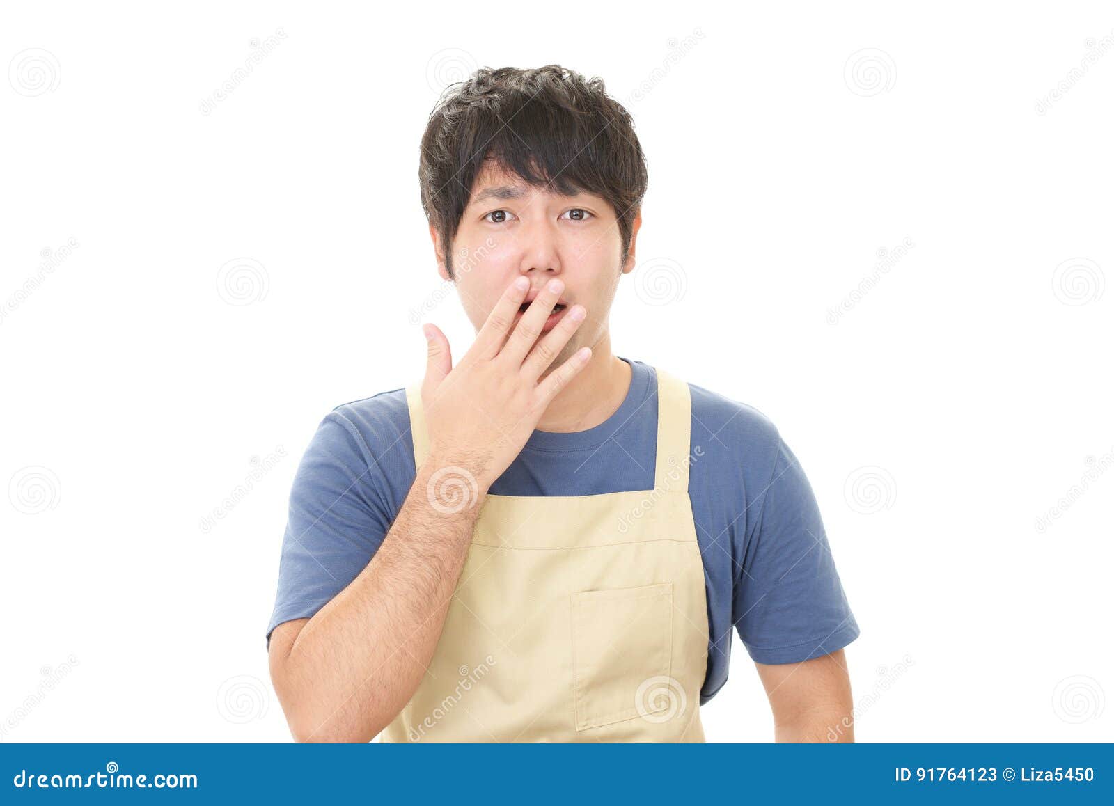 Surprised Asian waiter stock image. Image of beauty, food - 91764123