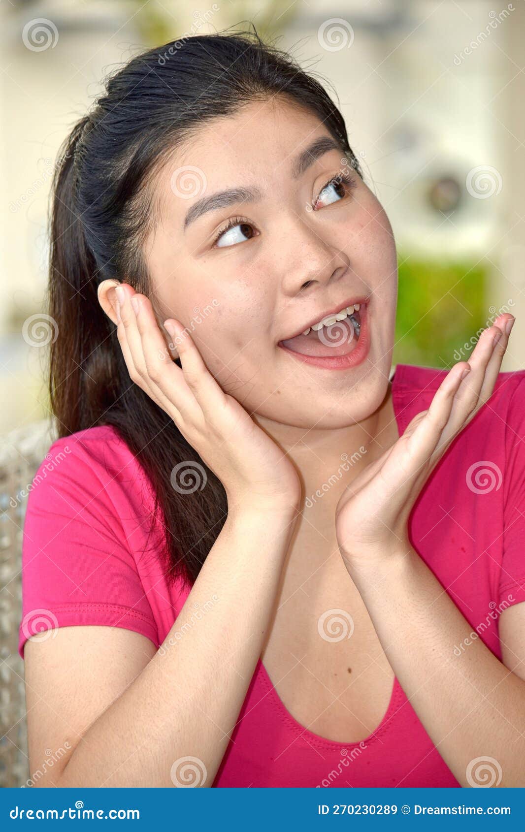 A Surprised Attractive Chinese Person Stock Image - Image of asian ...