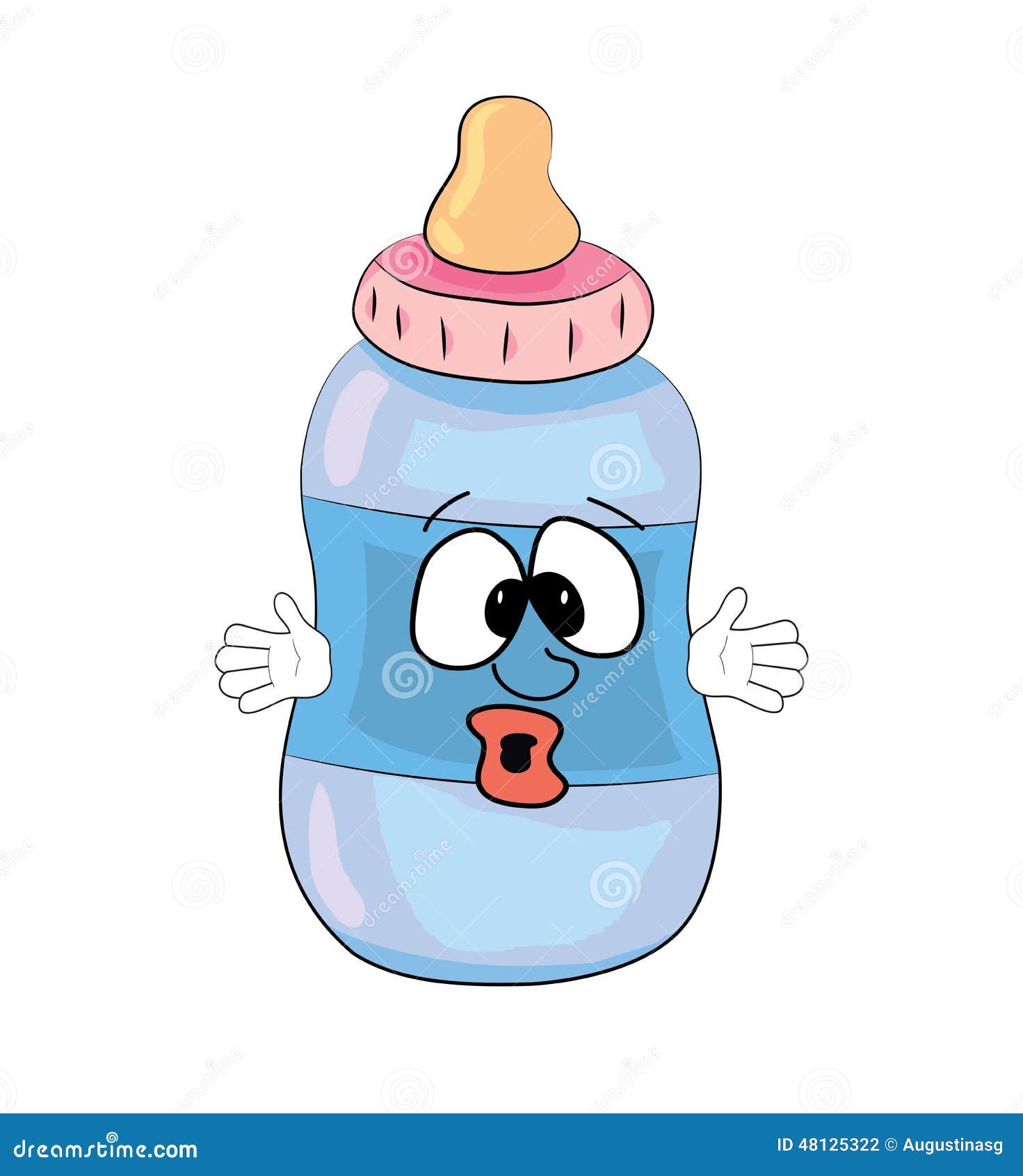 Surprised Baby Emoticon. Astonished Child Smiley. Cartoon Vector ...