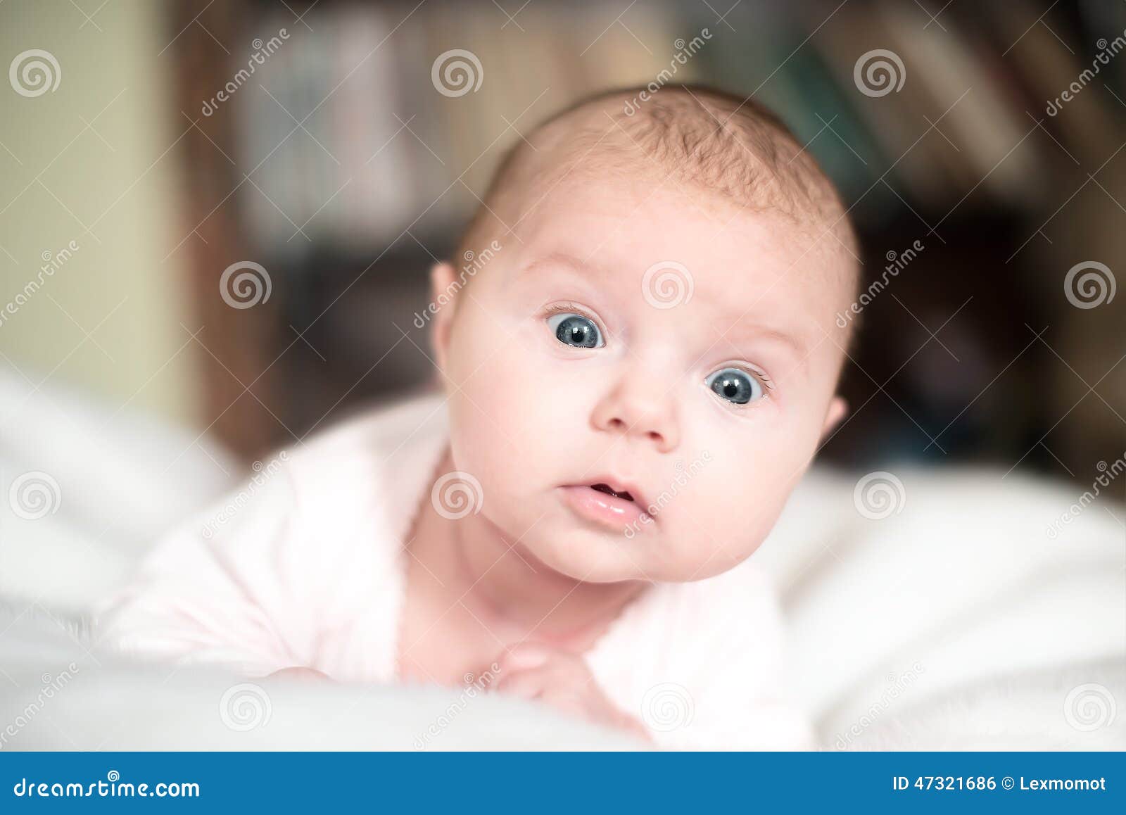 Surprised Baby Isolated on White Stock Photo - Image of ginger, infant ...