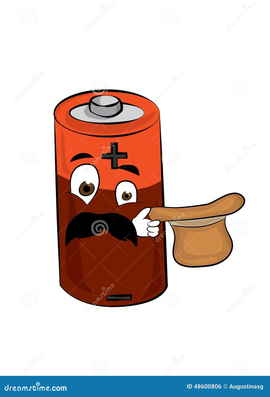 Surprised battery cartoon stock illustration. Illustration of clipart ...
