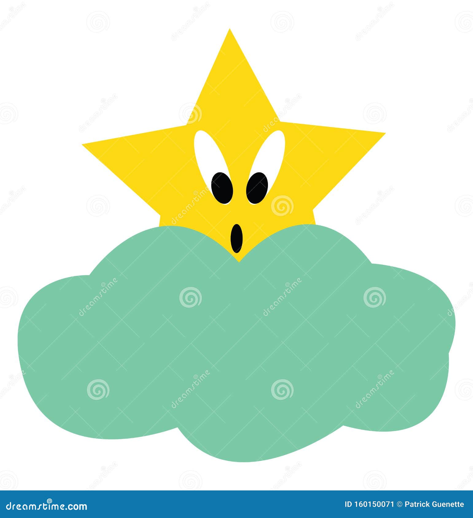 Surprised Blinking Star Vector or Color Illustration Stock Vector ...