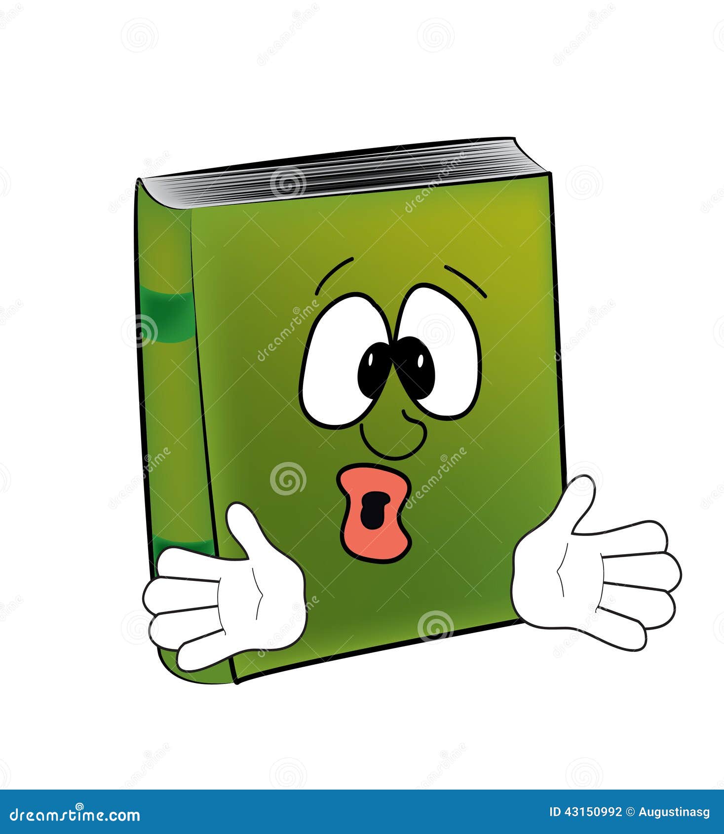 Surprised book cartoon stock illustration. Illustration of surprise ...