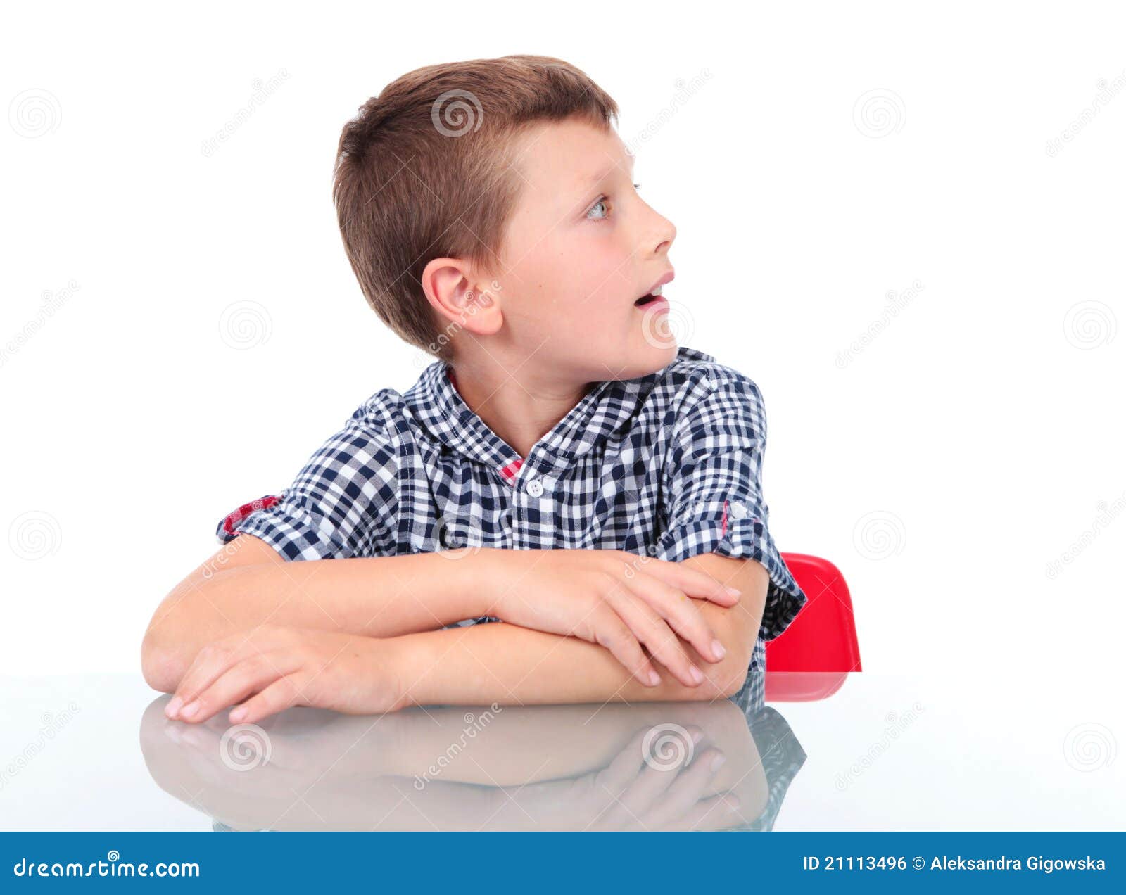 Surprised Boy Looking at Left Stock Photo - Image of emotions, model ...
