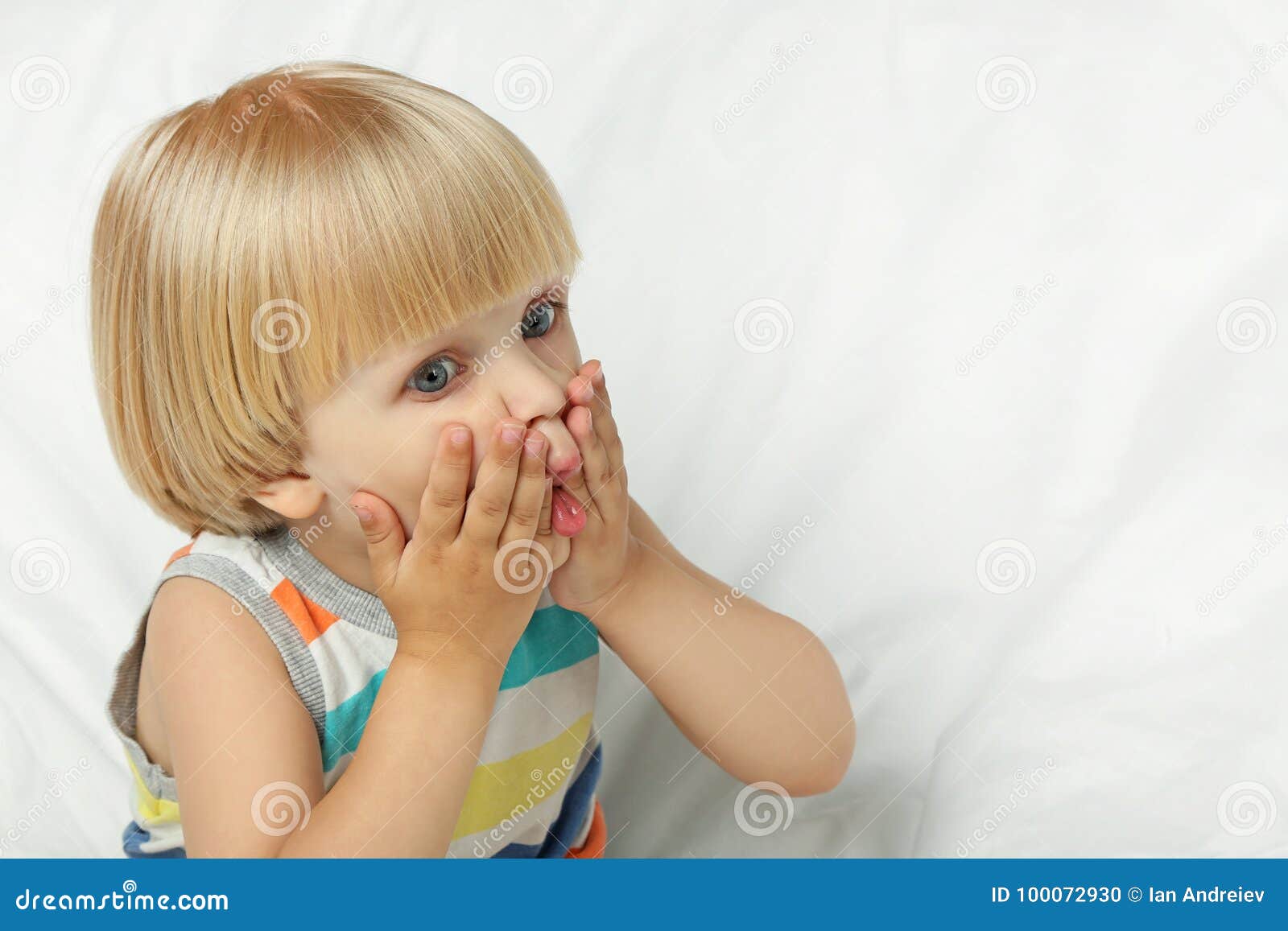 Surprised boy stock photo. Image of bedroom, face, male - 100072930