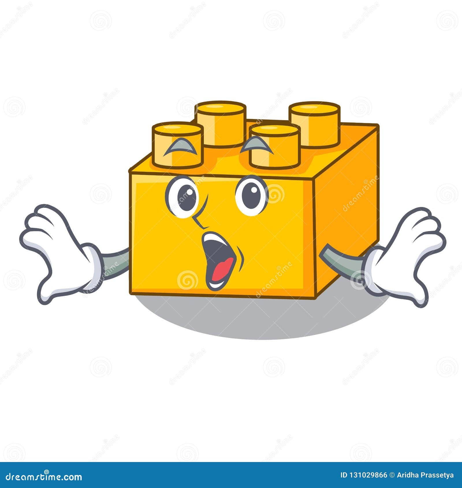 Surprised Building Blocks Tyos Isolated on Cartoon Stock Vector ...
