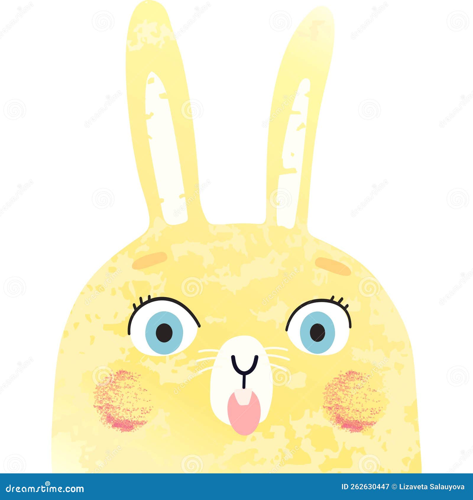 Surprised Bunny Colorful Illustration Stock Vector - Illustration of ...
