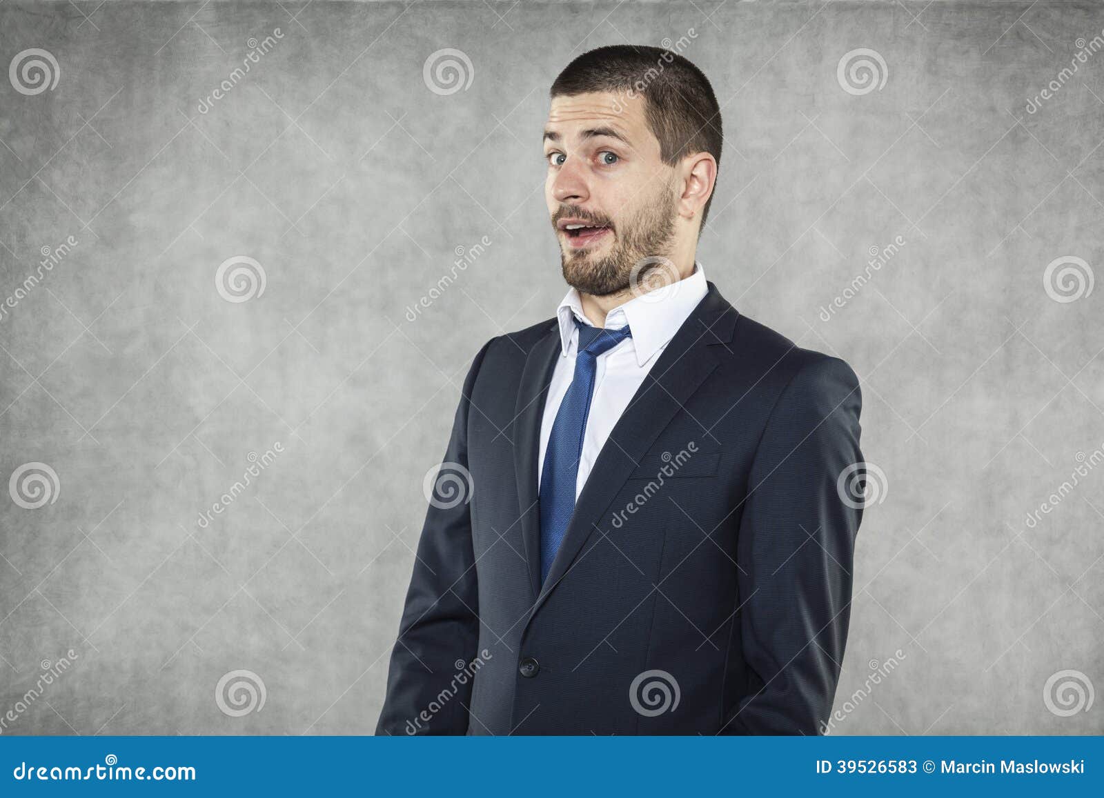Surprised Business Man with a Strange Expression Stock Image - Image of ...