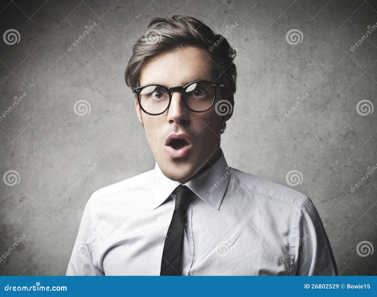 Surprised Businessman stock image. Image of mouth, glasses - 26802529