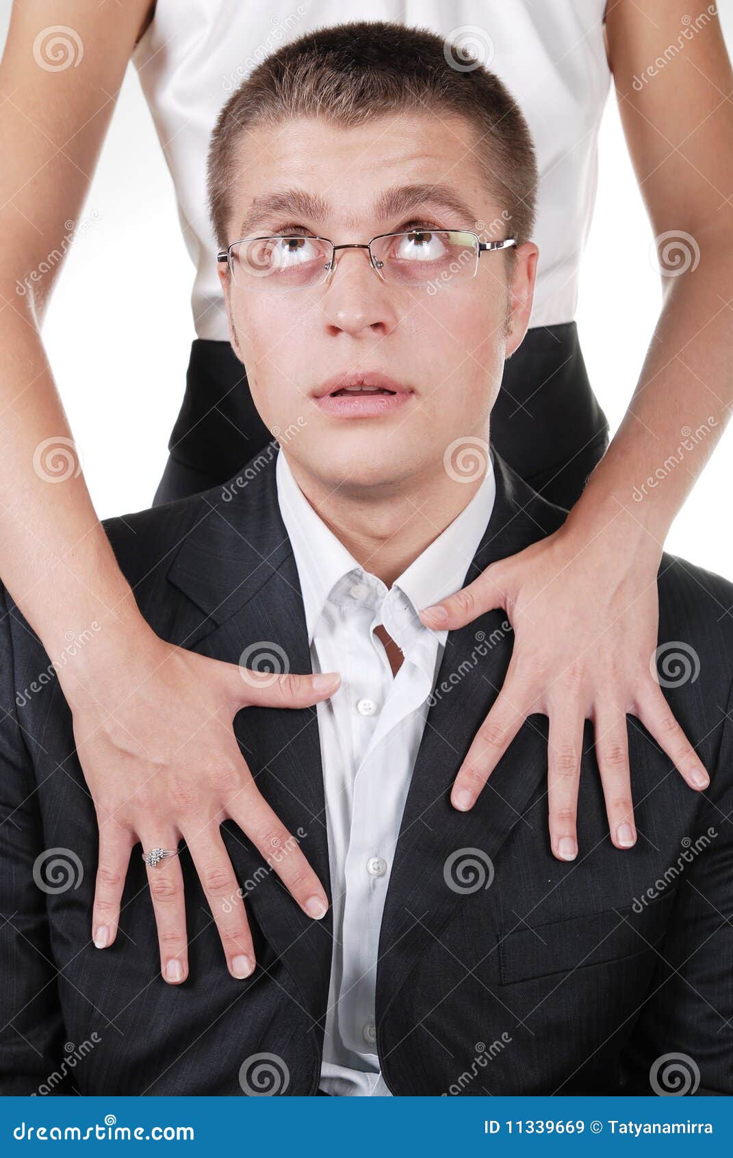 Surprised Businessman with His Secretary Stock Image - Image of ...