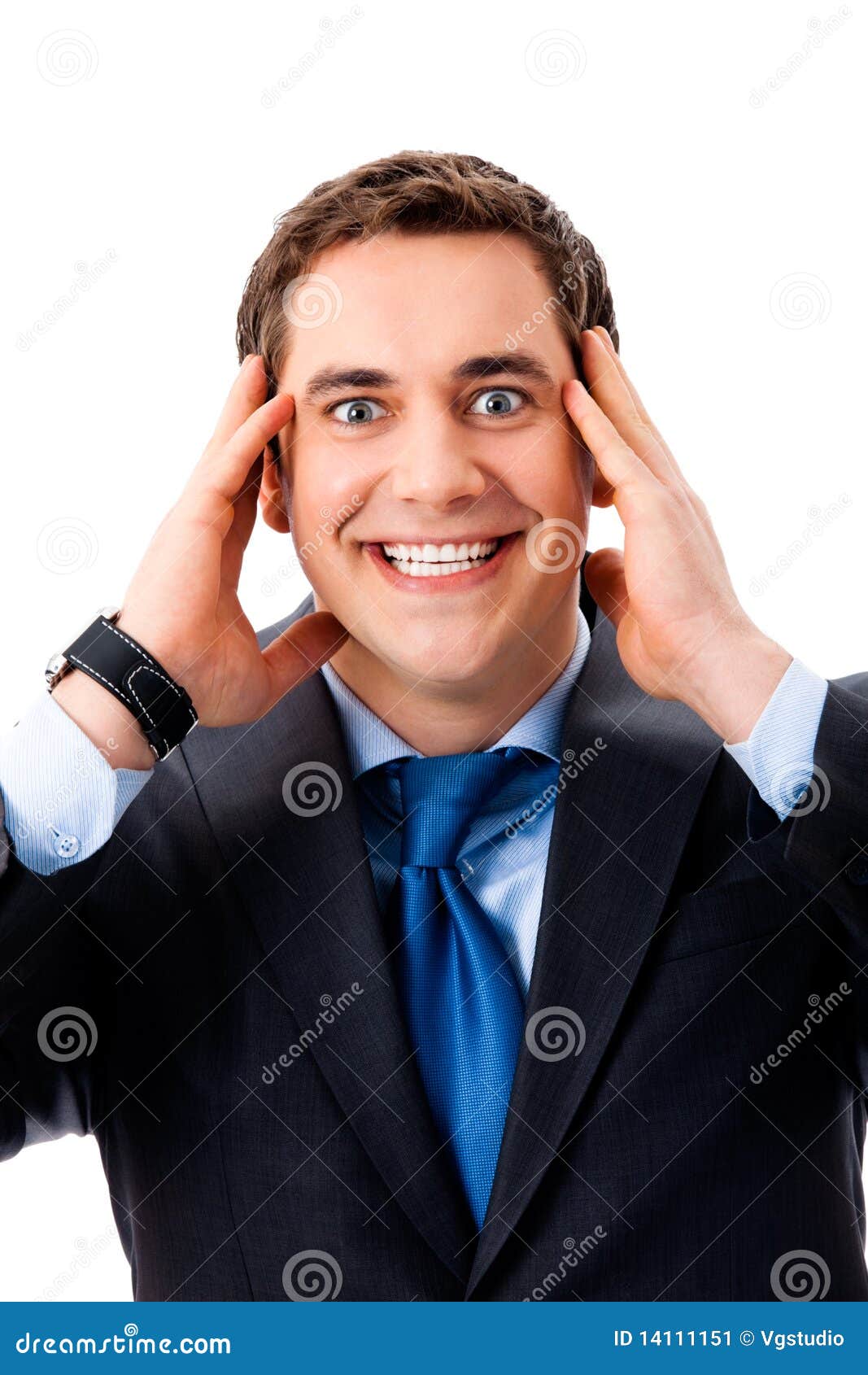 Surprised Businessman, Isolated Stock Image - Image of business, male ...