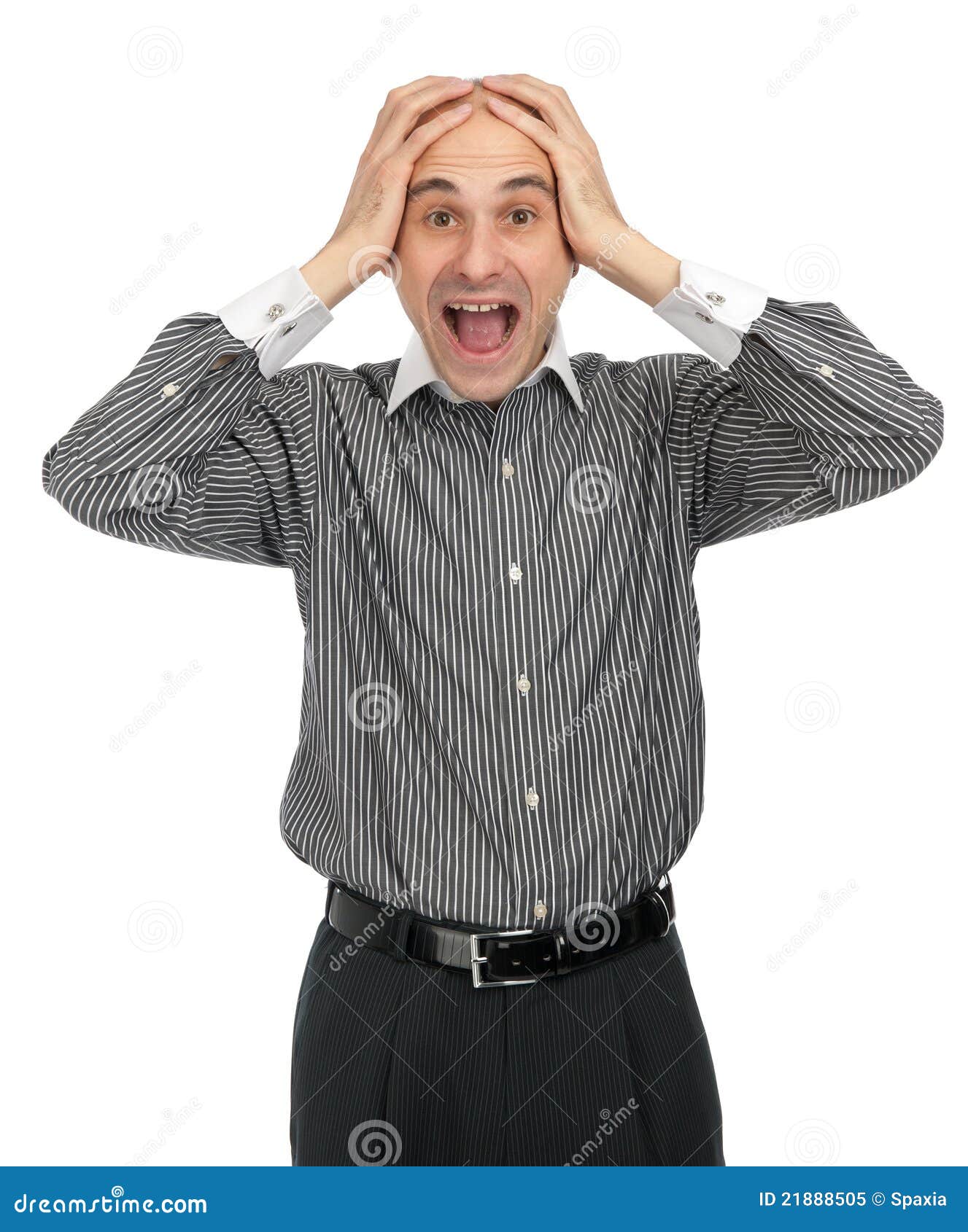 Surprised Businessman Screaming Stock Image - Image of defeat ...