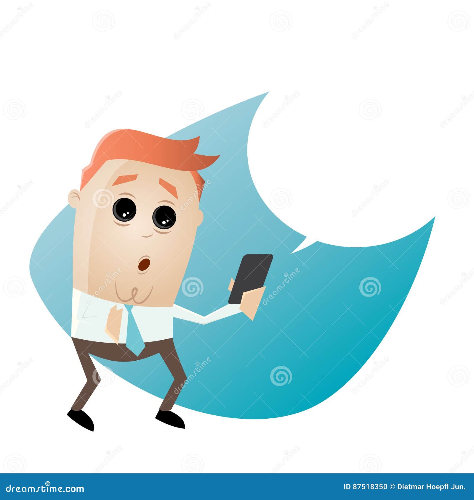 Clipart Of A Surprised Moon In A Bright Blue Night Sky Vector Color ...