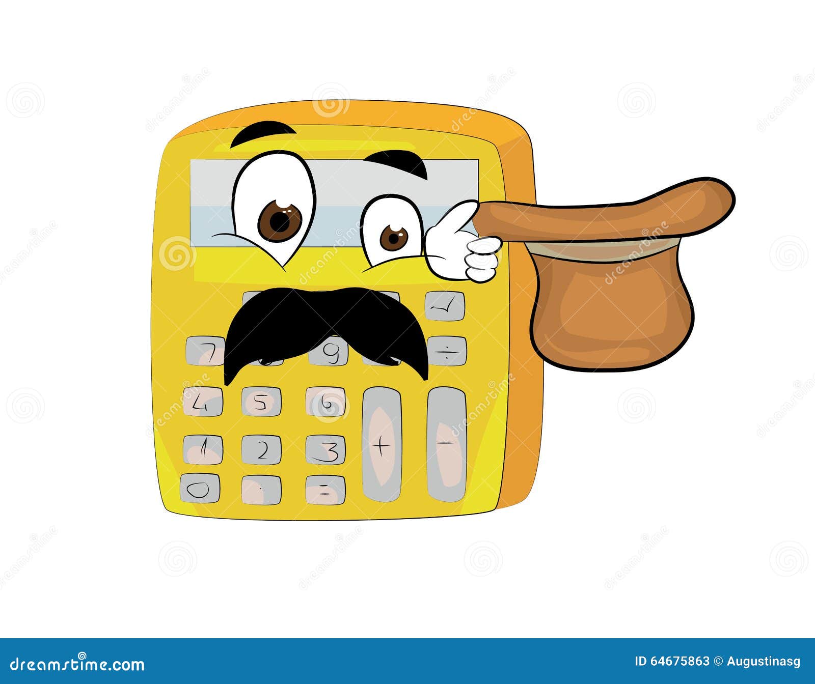 Surprised Calculator Cartoon Stock Illustration - Illustration of ...