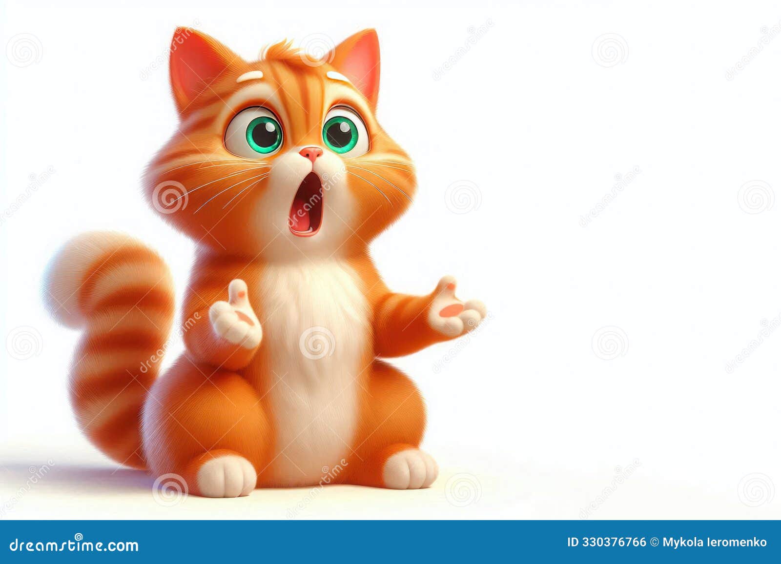 Surprised Cartoon Girl With Long Flowing Hair | CartoonDealer.com ...