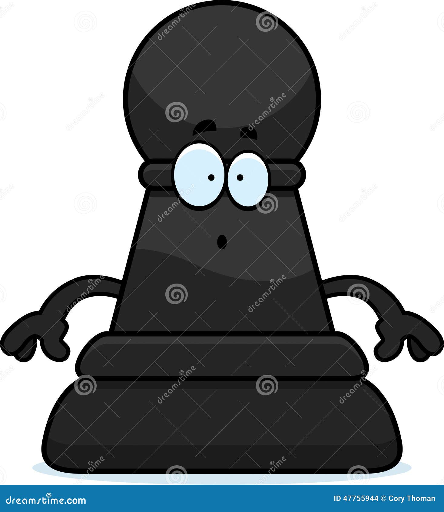 Surprised Cartoon Chess Pawn Stock Vector - Illustration of game ...